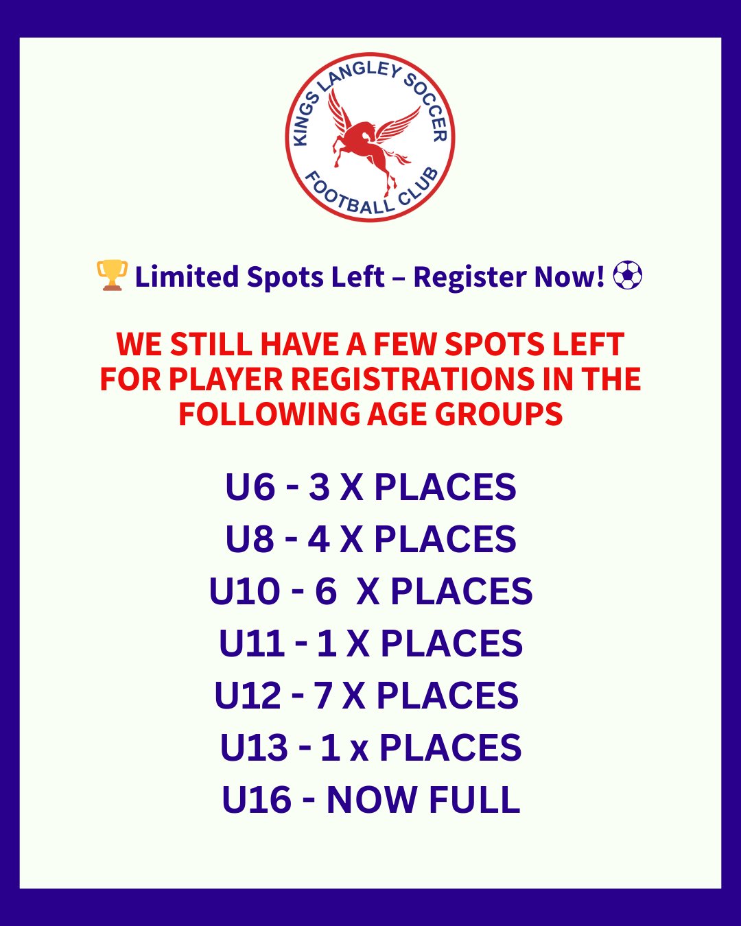 Player Vacancies - BDSFA